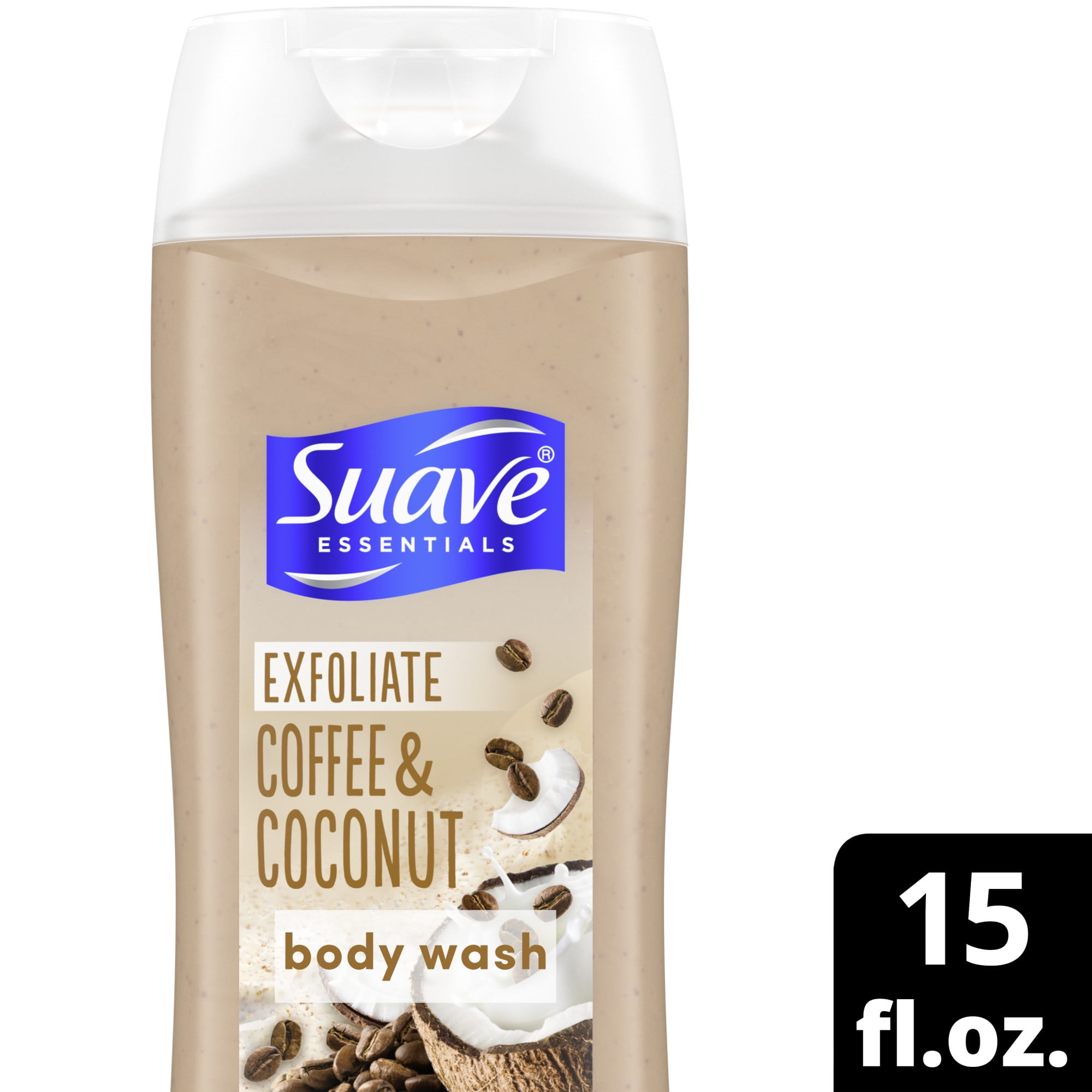 Suave Essentials Body Wash Coffee & Coconut, 15 fl. Oz. - Walmart.com