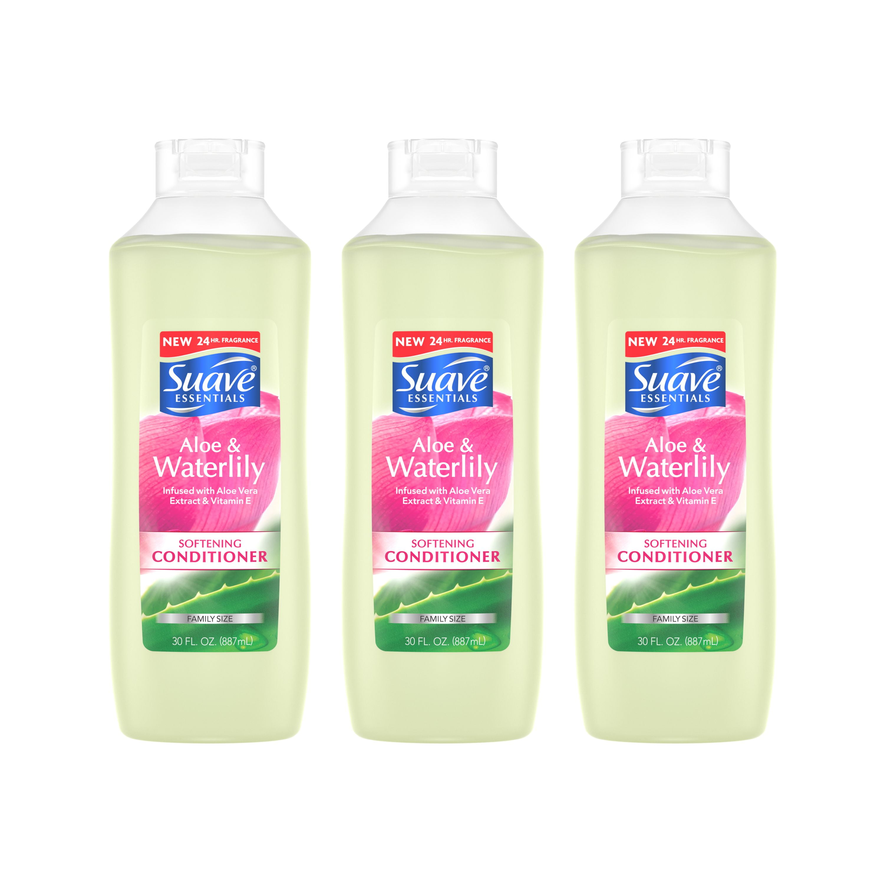 Suave Essentials Conditioner Aloe & Waterlily 30 oz, 3 count - Walmart.com