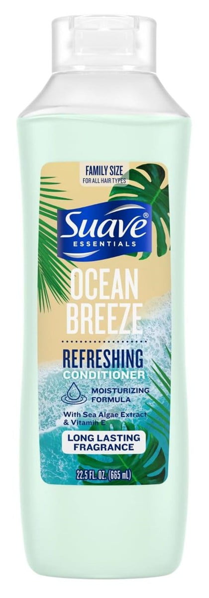 Suave Essentials Conditioner Ocean Breeze 22.5 Ounce (665ml) (Pack of 2 ...
