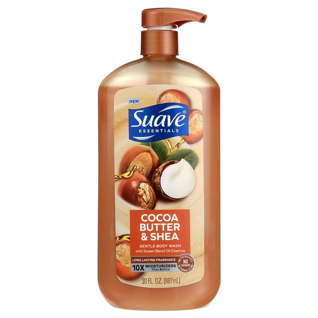 Suave Essentials Gentle Body Wash, Cocoa Butter & Shea, 30 oz - Walmart.com