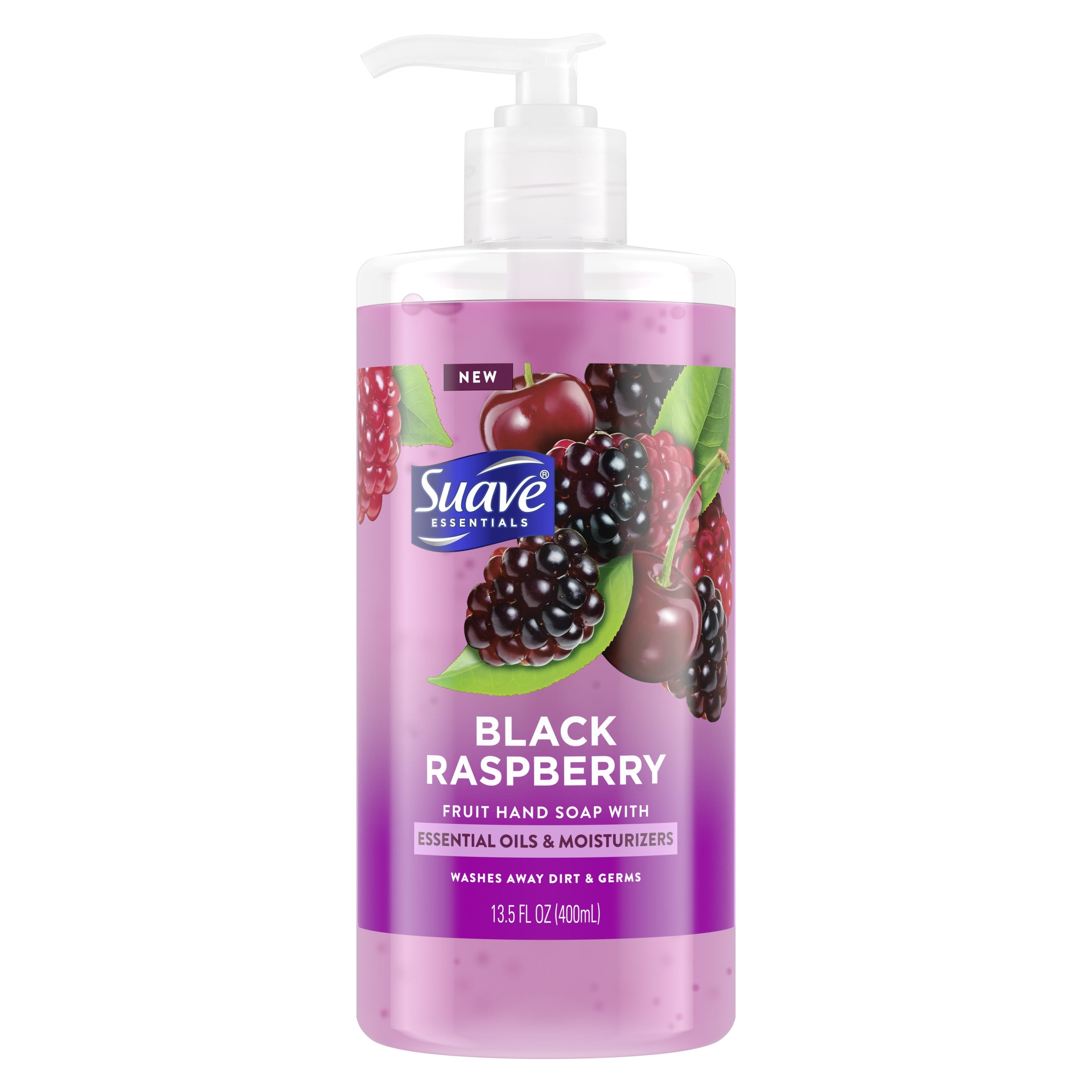 Suave Essentials Liquid Hand Soap, Black Raspberry with Essential Oil ...