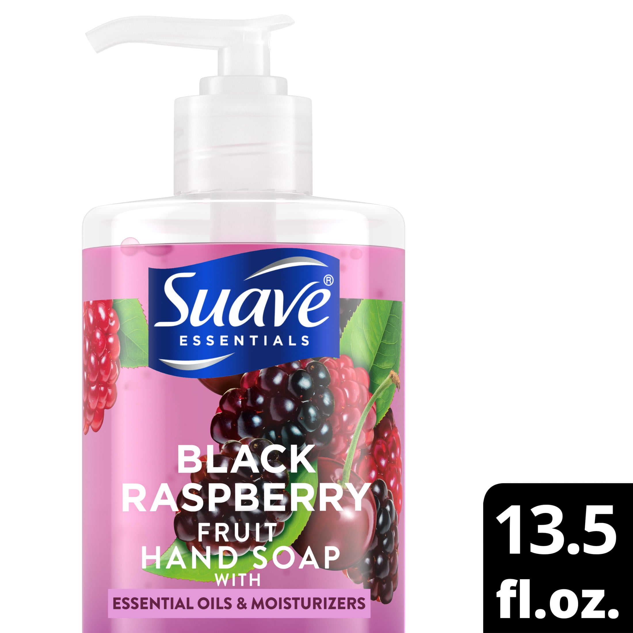 Suave Essentials Liquid Hand Soap, Black Raspberry with Essential Oils ...