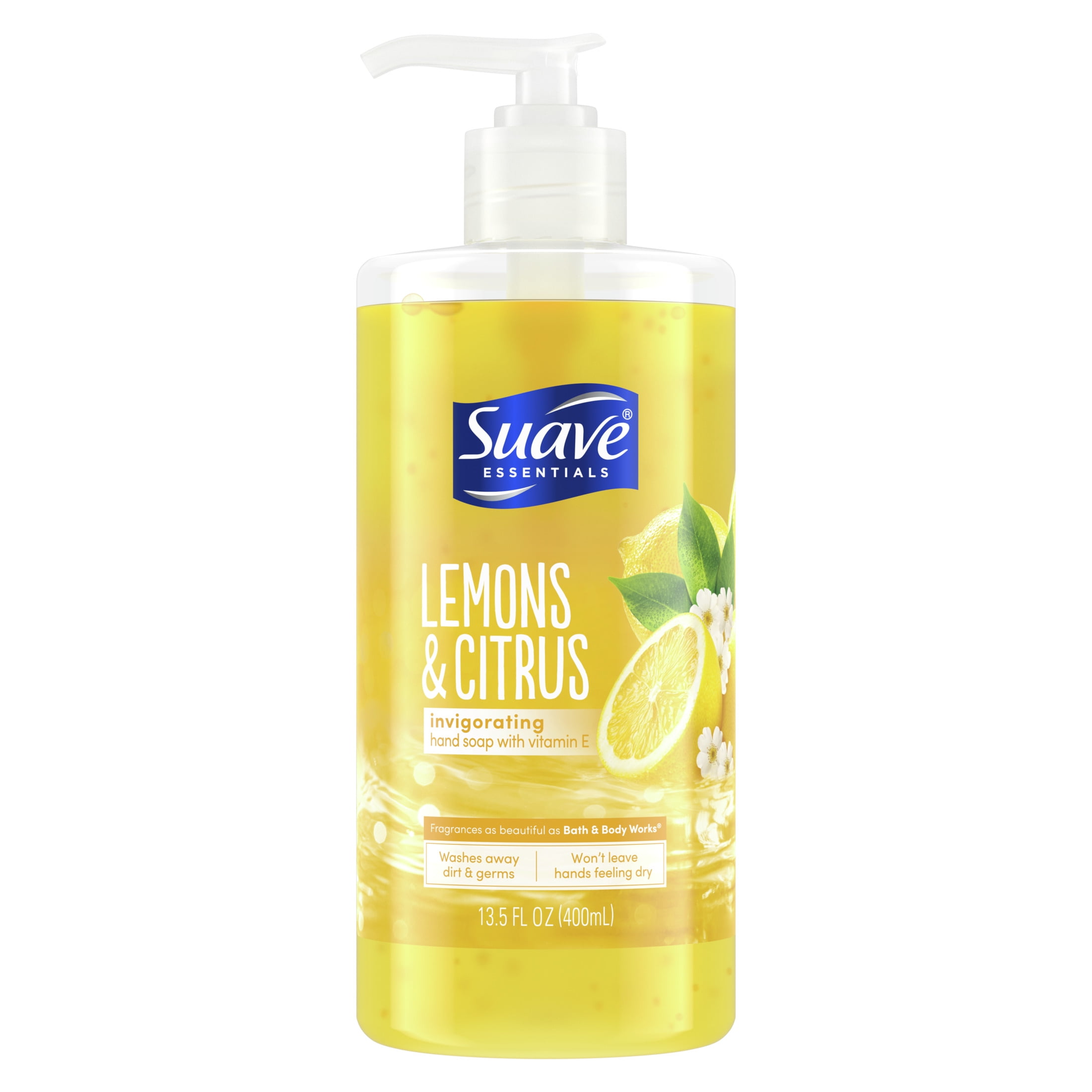 Suave Essentials Liquid Hand Soap, Lemon & Citrus, Invigorating with ...