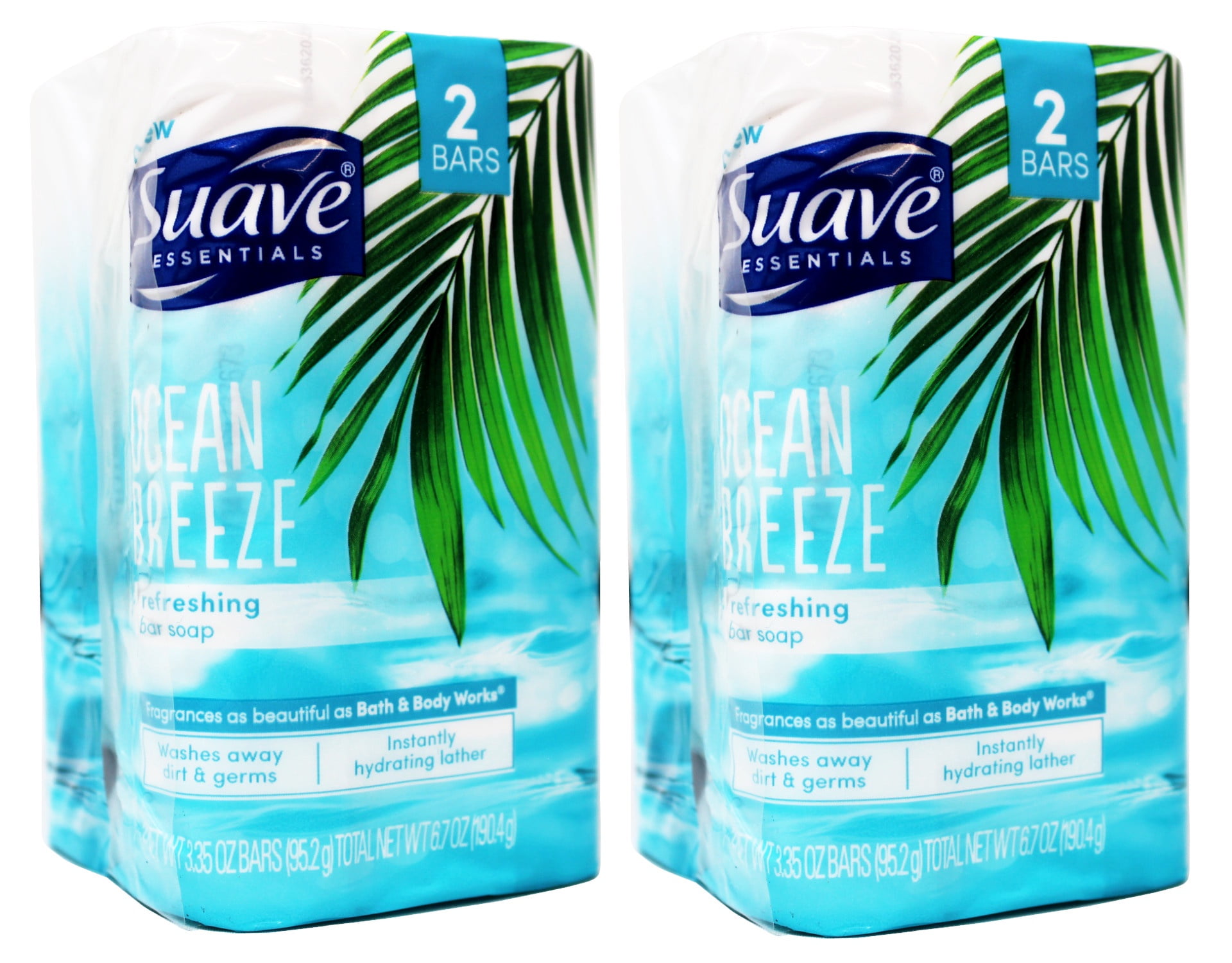 Suave Essentials Ocean Breeze Refreshing Bar Soap -2 Count - 2 Pack ...