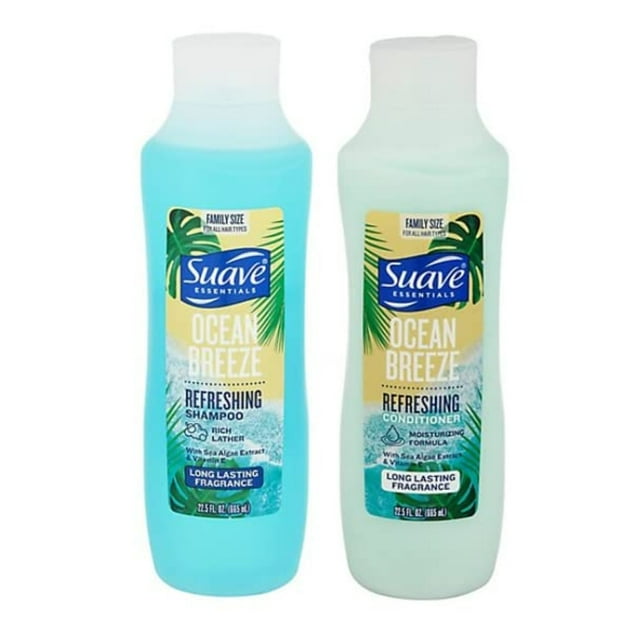 Suave Essentials, Ocean Breeze Shampoo and Conditioner Bundle, 22.5 Fl ...