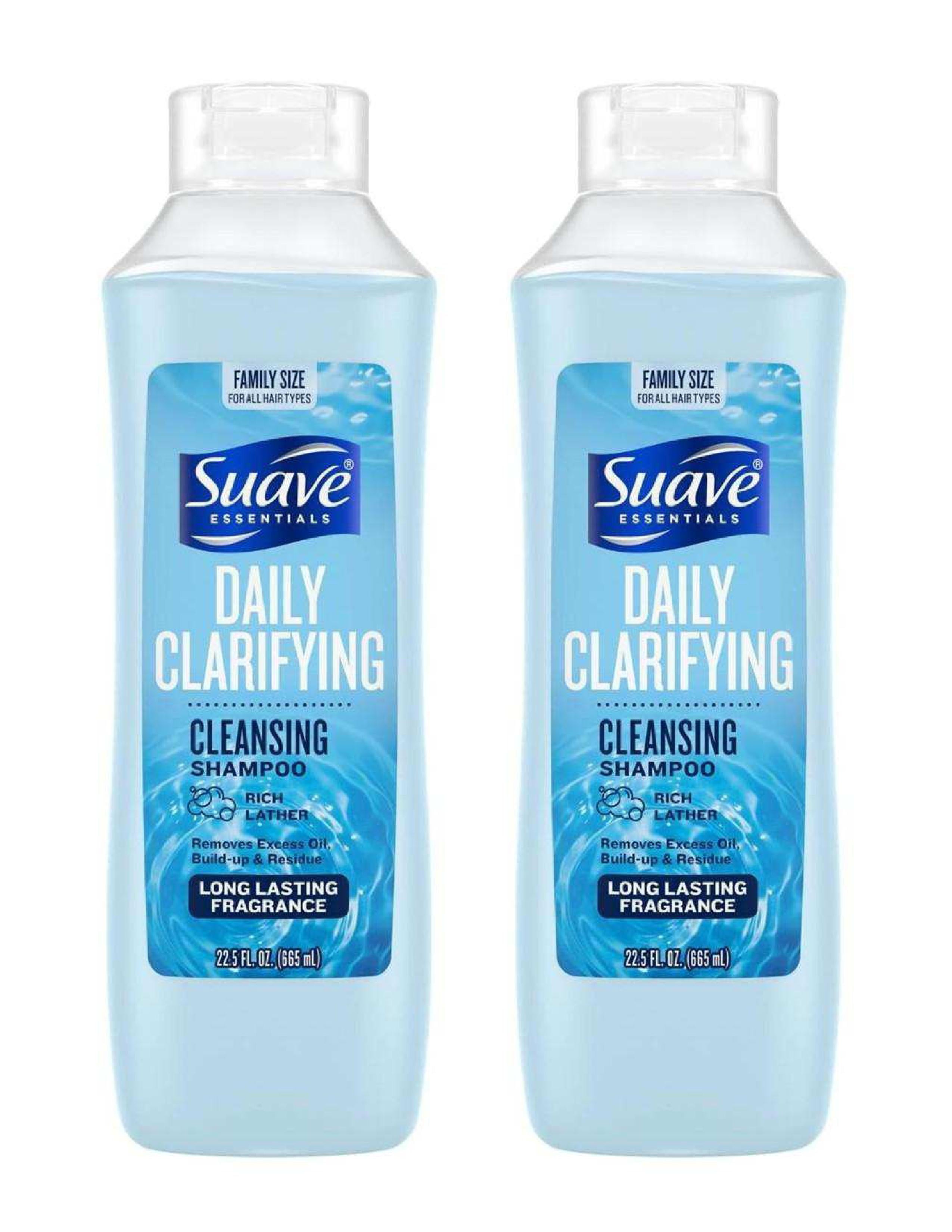 Suave Essentials Shampoo, Daily Clarifying, Deep Cleansing, pH-Balanced ...