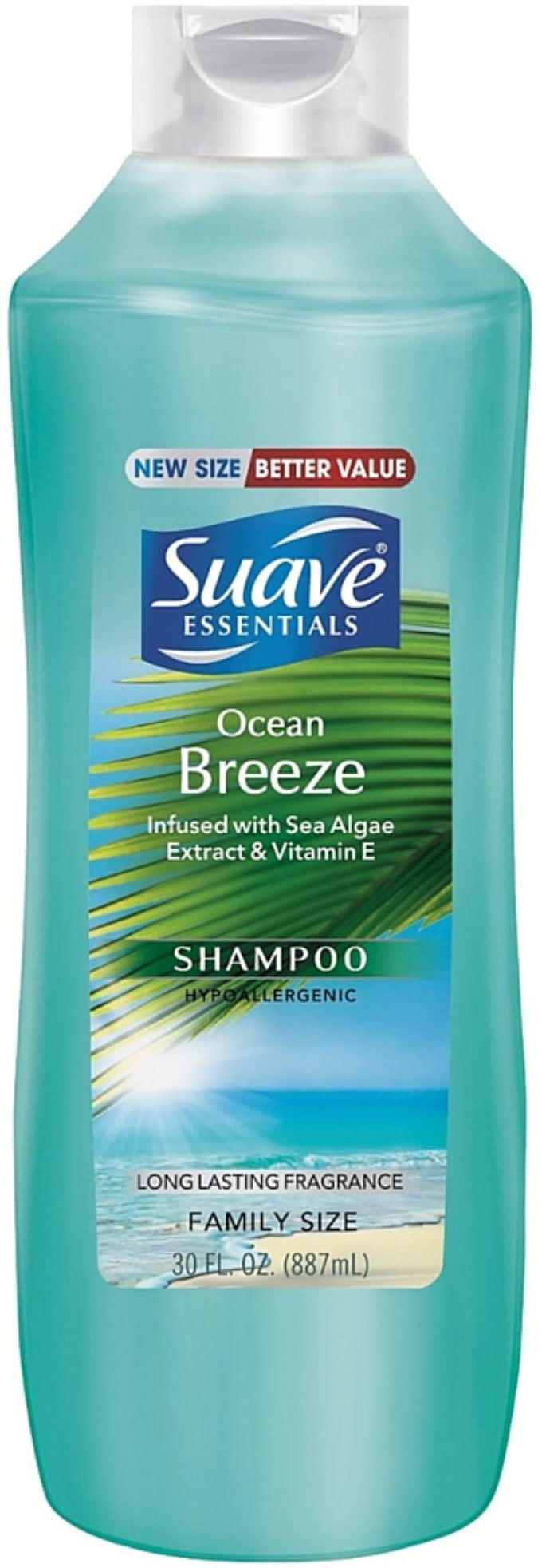 Suave Essentials Cleansing Shampoo, Ocean Breeze, Hypoallergenic, Long ...