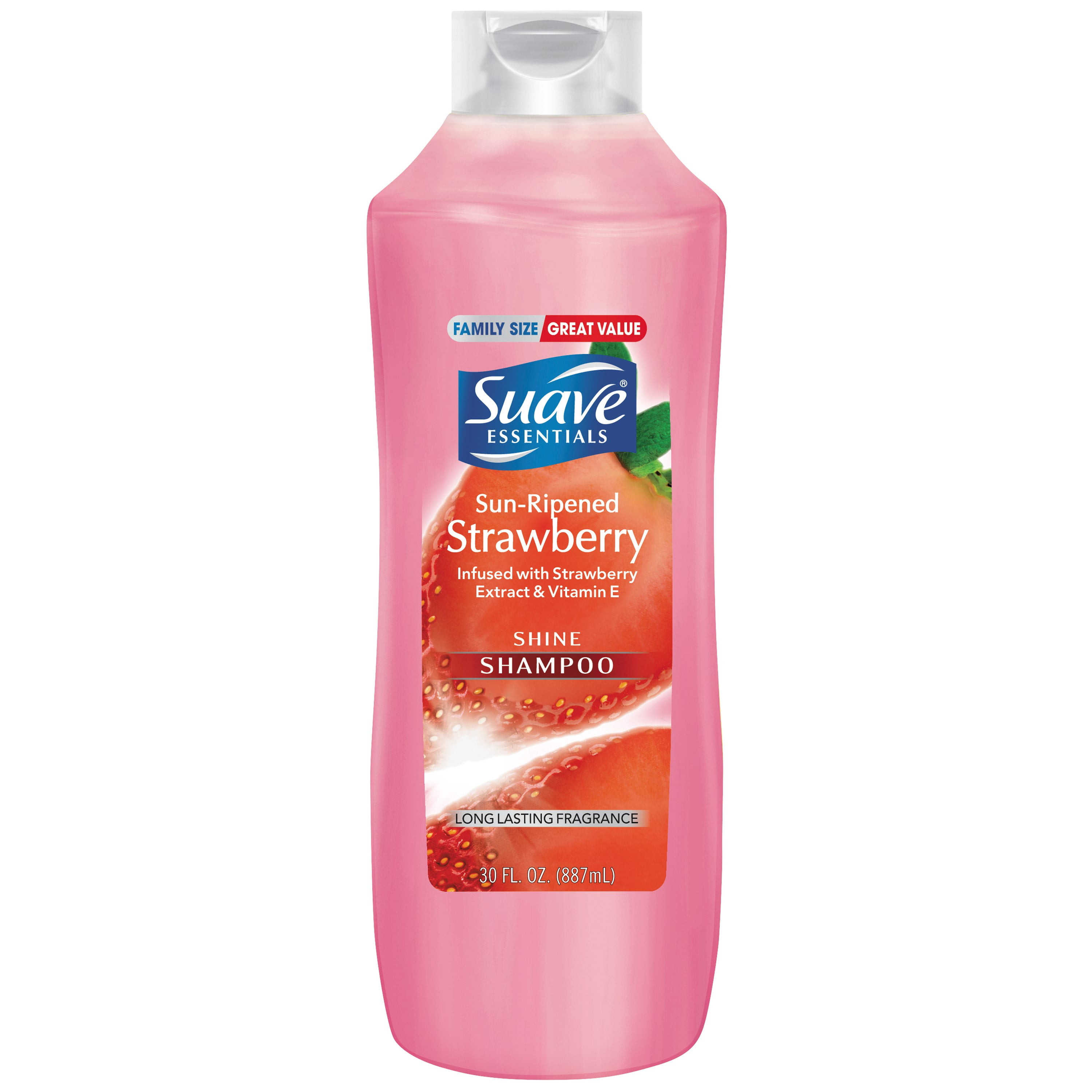Suave Essentials Strawberry Shampoo, Moisture Formula with Vitamin E ...