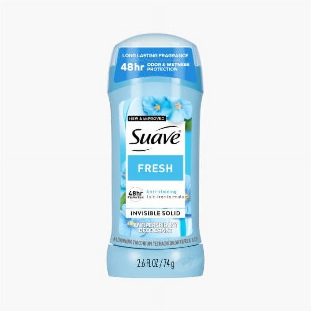 Suave Womens Solid Anti Perspirant & Deodorant Fresh Invisible Talc ...