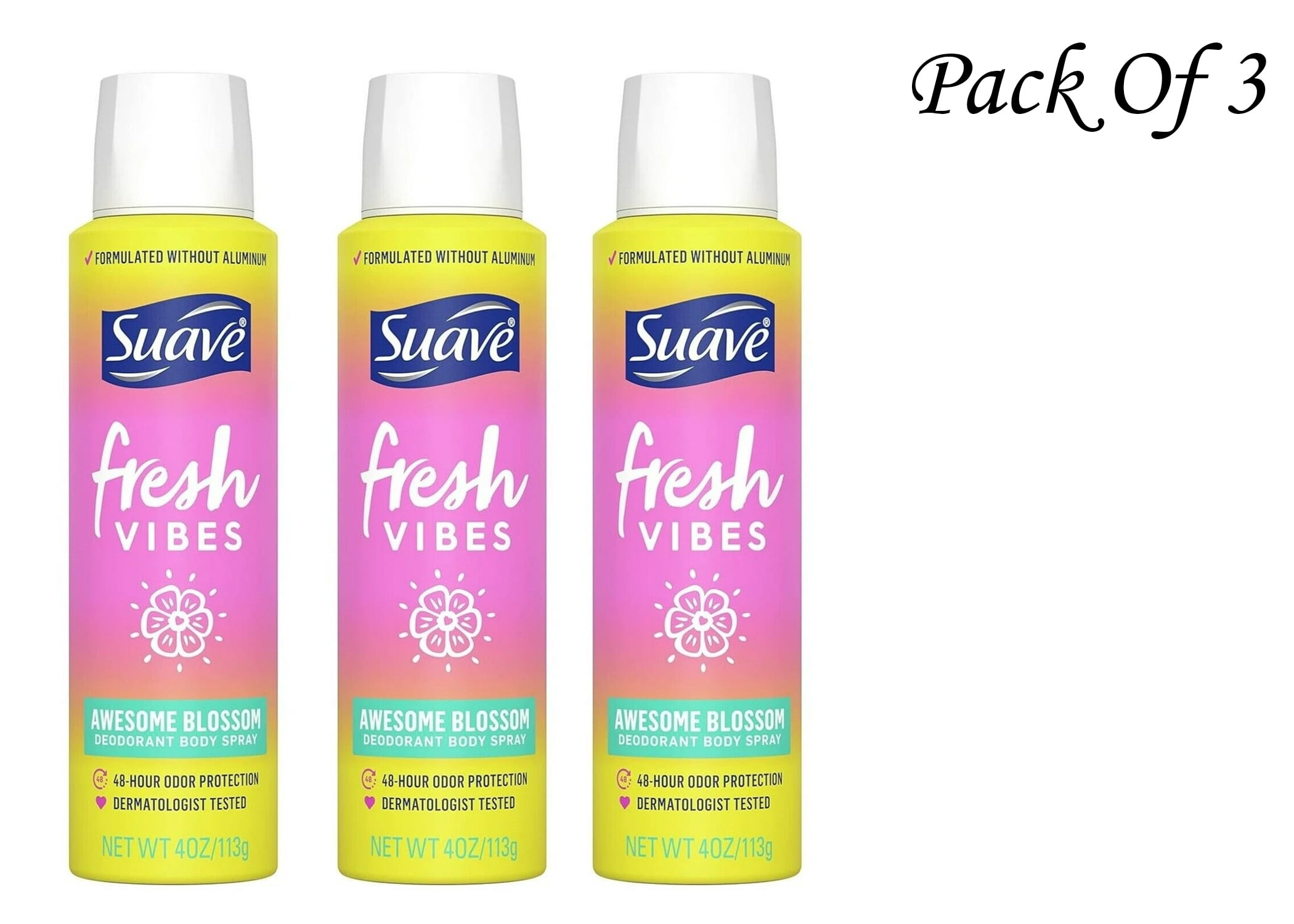 Suave Fresh Vibes Deodorant Body Spray, Aluminum Free 48 Hour Deodorant ...