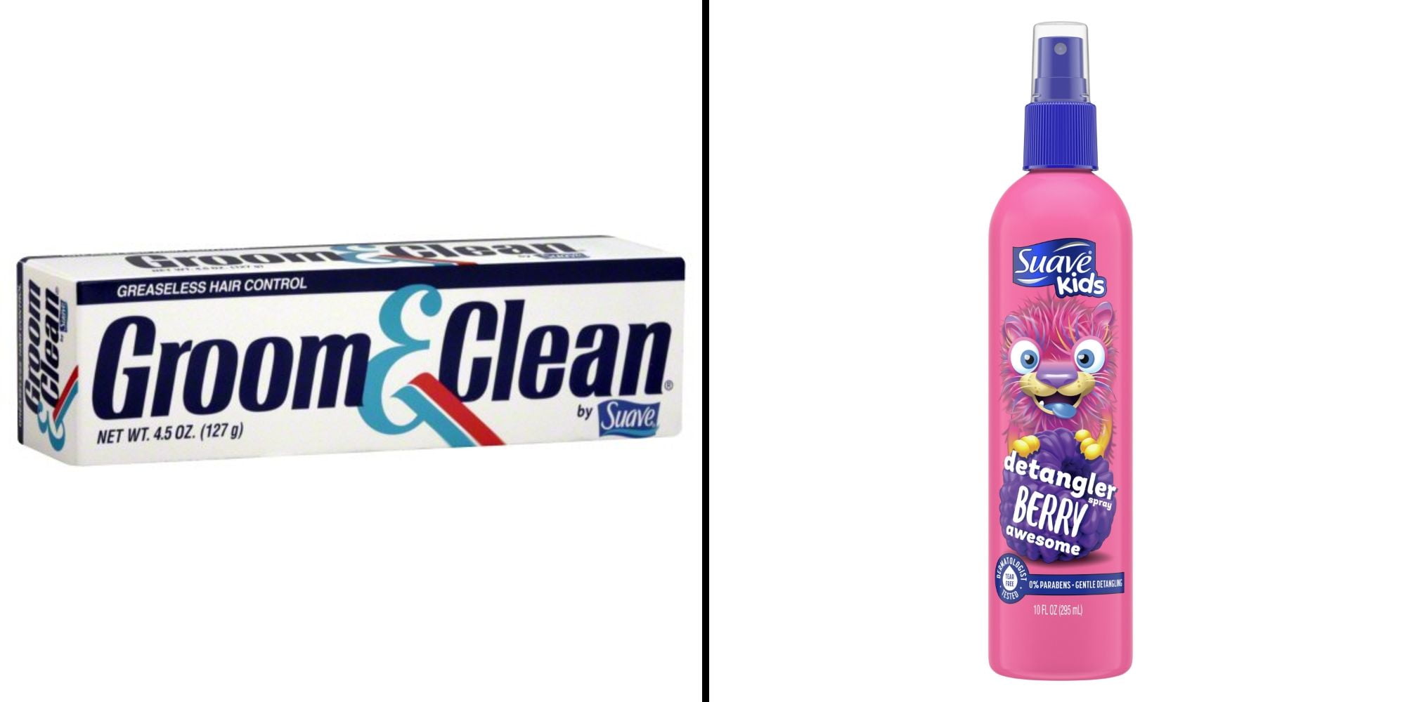 Suave Groom & Clean Greaseless Hair Control 4.5 oz & Suave Kids ...