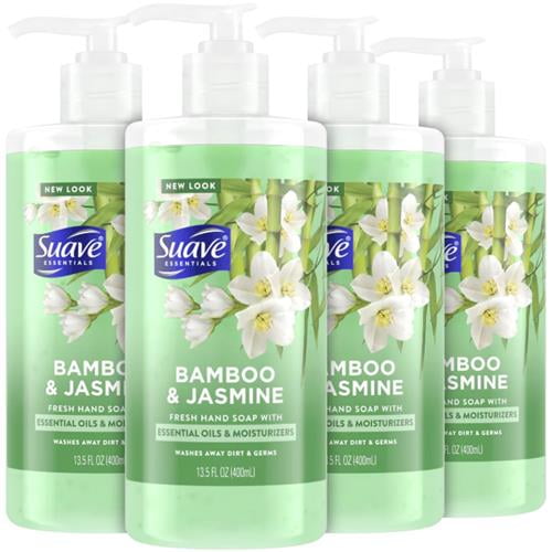 Suave Hand Soap, Bamboo & Jasmine 4-Pack –?Fresh Hand Wash With ...
