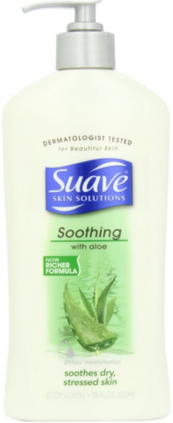 Suave Hand and Body Lotion with Soothing with Aloe 18 oz (Pack of 4 ...