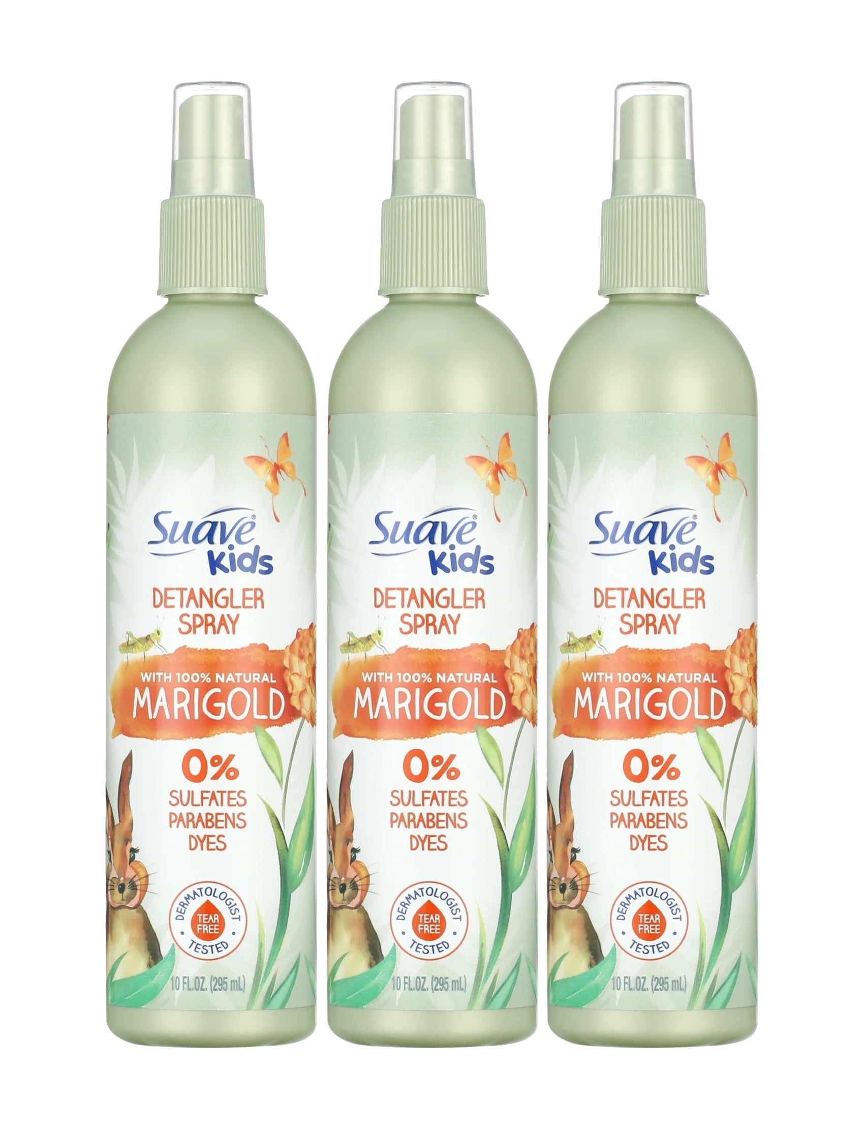 Suave Kids, 10 fl oz, Pack of 3, Detangler Hair Spray with 100% Natural ...