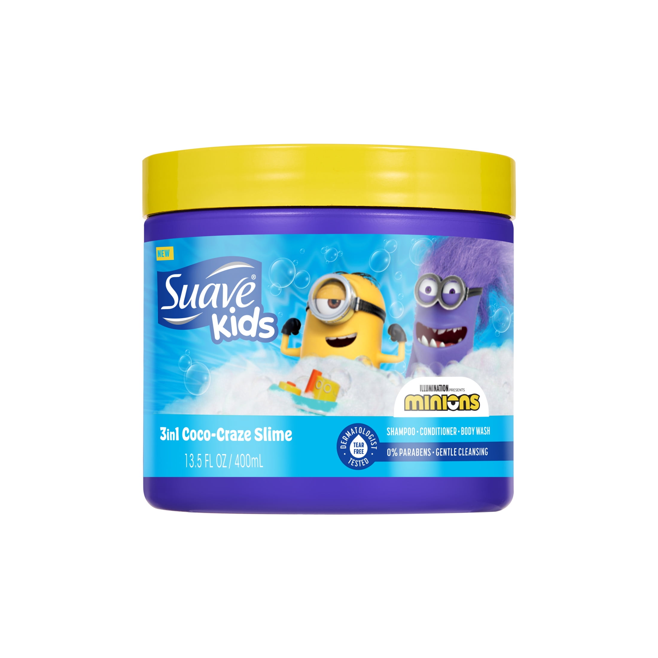 Suave Kids Minion 3-in-1 Shampoo Conditioner & Body Wash Slime, Coconut ...