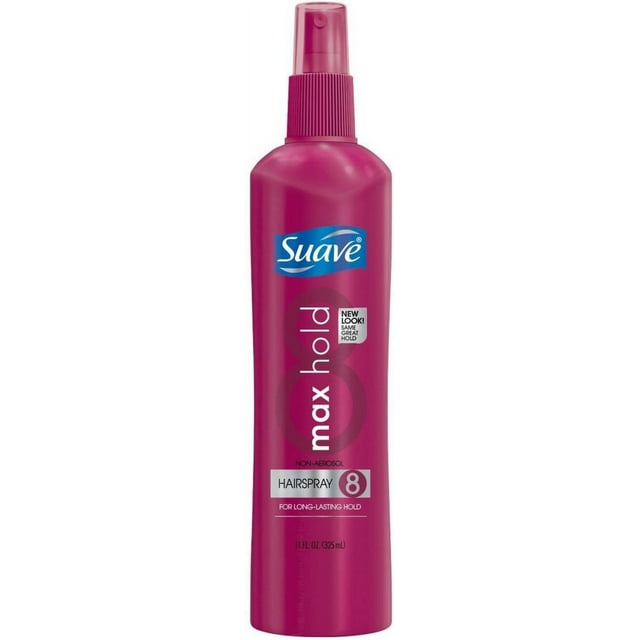 Suave Max Hold Non-Aerosol Hair Spray for Powerful Style Control, 11 oz ...