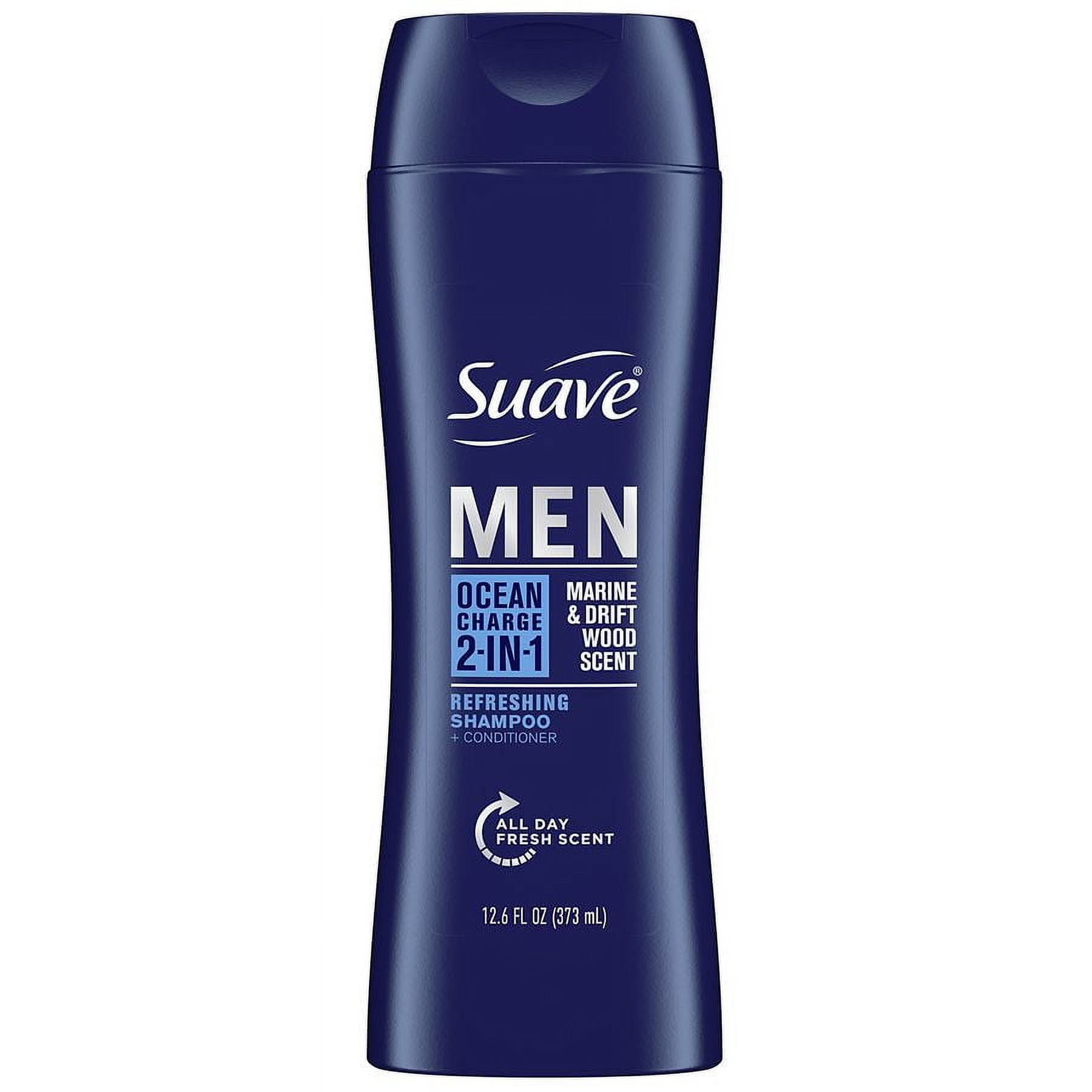 Suave Men 2 in 1 Shampoo and Conditioner Ocean Charge 12.6 fl oz Pack ...
