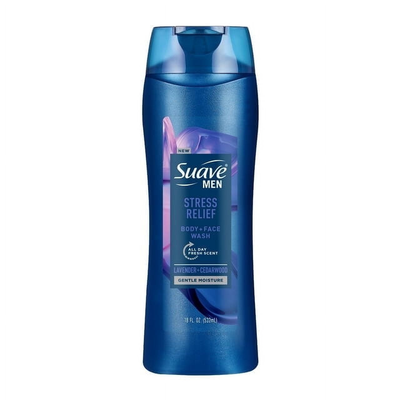 Suave Men’s Stress Relief Body + Face Wash with Lavender & Cedarwood, 18 oz - 2 pack - Walmart.com