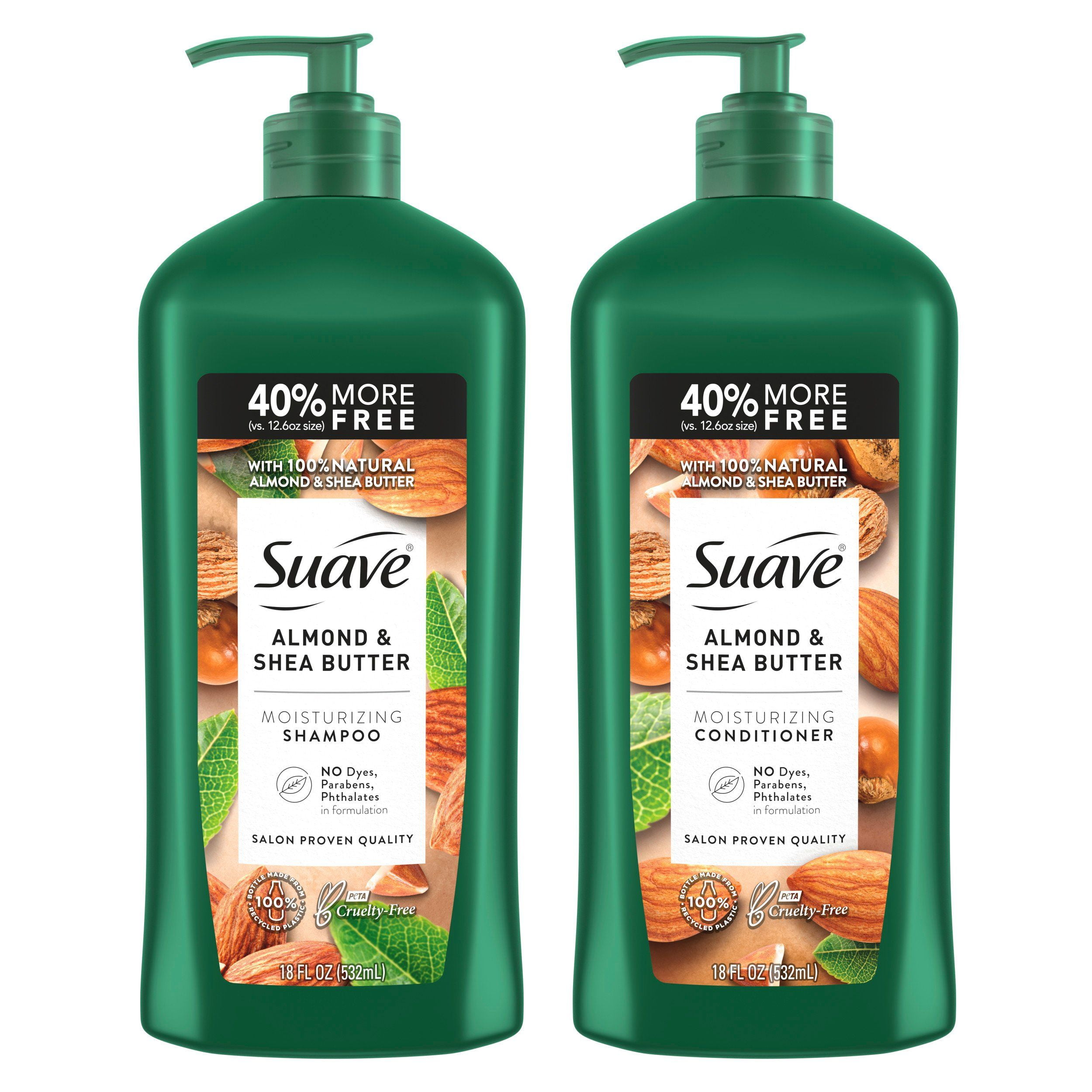 Suave Moisturizing Almond & Shea Butter Shampoo & Conditioner 2 pk - 18 ...