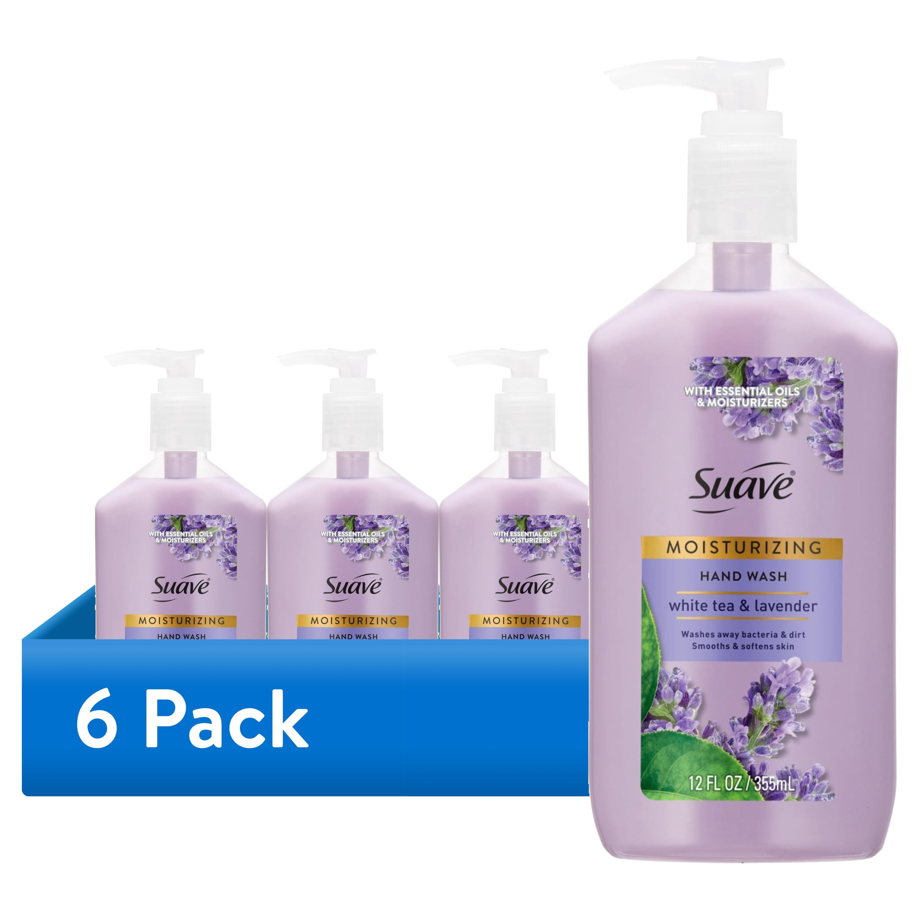 (6 pack) Suave Moisturizing White Tea & Lavender Hand Soap, Gentle ...