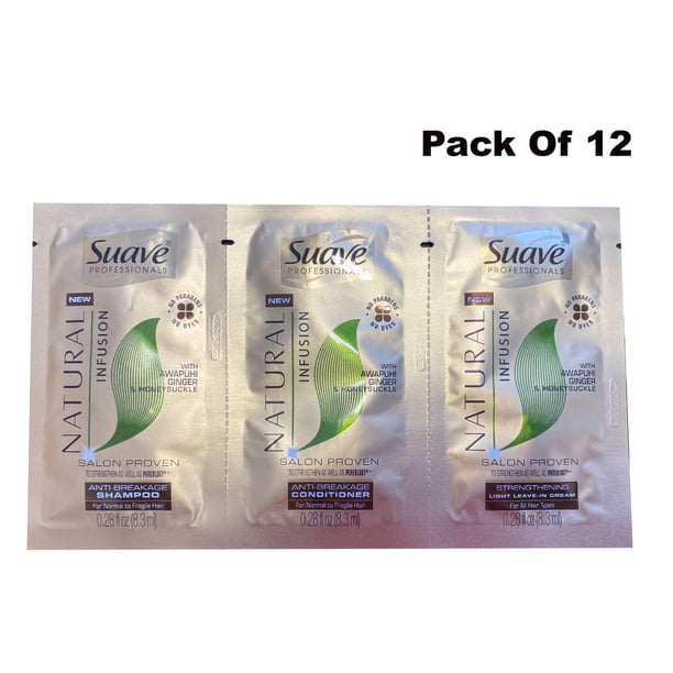 Suave PROFESSIONALS Shampoo / Conditioner And Light Leave Cream Pack of ...