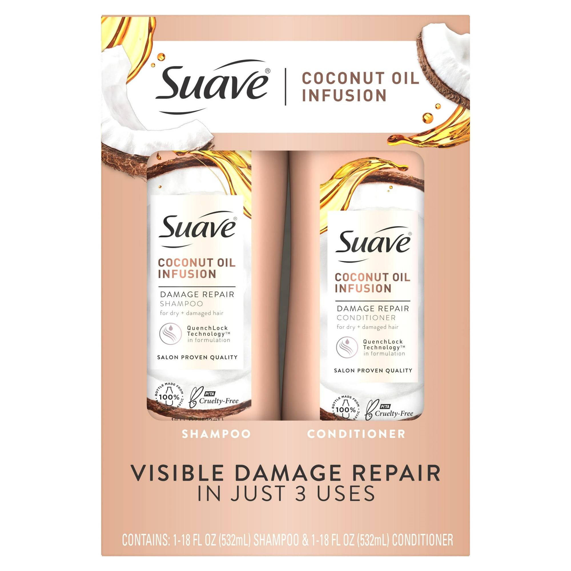 Suave Professionals Coconut Oil Infusion Shampoo & Conditioner ...