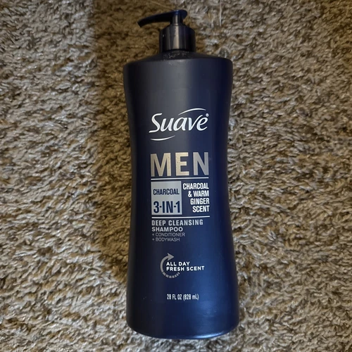 Suave Professionals MEN Charcoal 3-in-1 Shampoo + Conditioner Body Wash ...