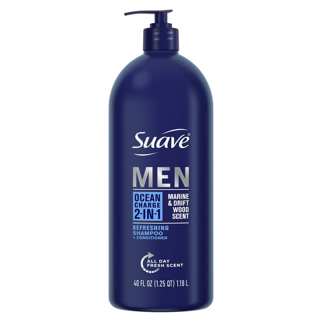 Suave Professionals Men 2-in-1 Shampoo & Conditioner, Moisturizing ...