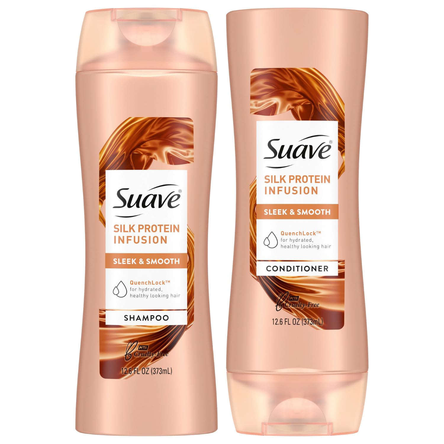 Suave Shampoo and Conditioner Set, Silk Protein Infusion, Sleek ...