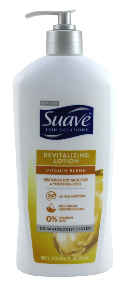 Suave Skin Lotion 18oz Pump Revitalizing Vitamin Blend (Pack of 2 ...