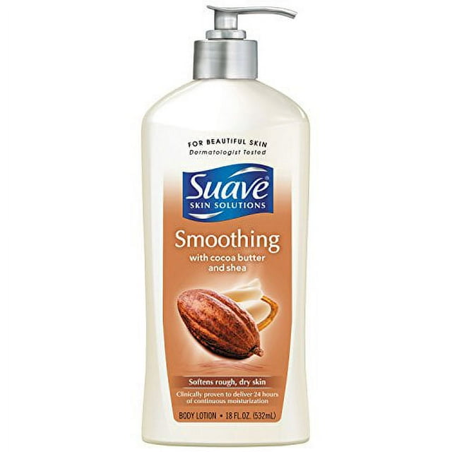 Suave Smoothing Body Lotion Cocoa Butter and Shea 18 fl oz (Pack of 24 ...