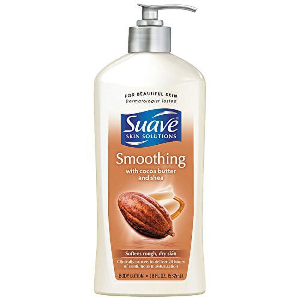 Suave Smoothing Body Lotion Cocoa Butter and Shea 18 fl oz (Pack of 14 ...