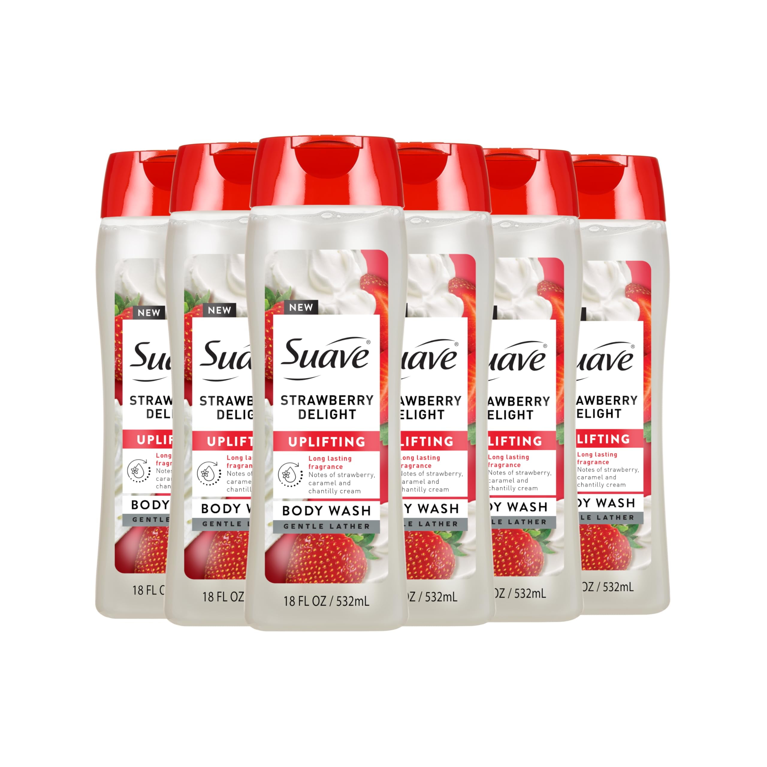 Suave Strawberry Delight Uplifting SBF3 Body Wash, Formulated with ...
