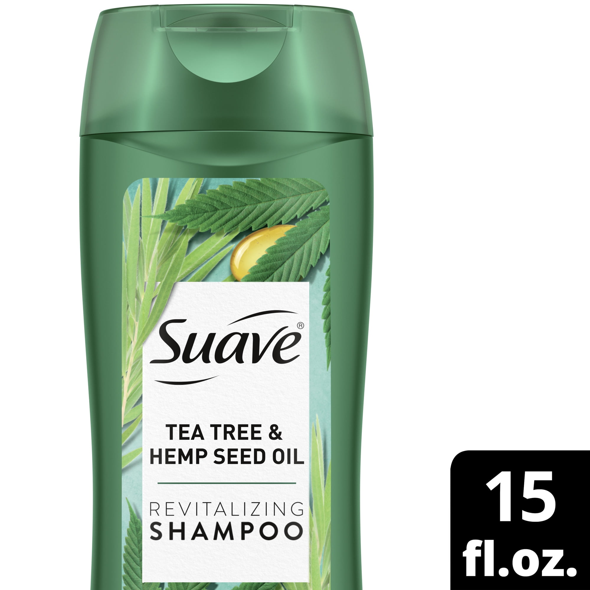 Suave Tea Tree, Hemp Seed Oil Clarifying Daily Shampoo, 15 fl oz ...