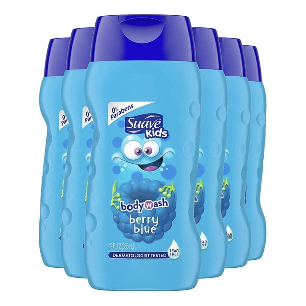 Suave Tear Free Berry Blue Body Wash 12 oz , (Pack of 6) - Walmart.com