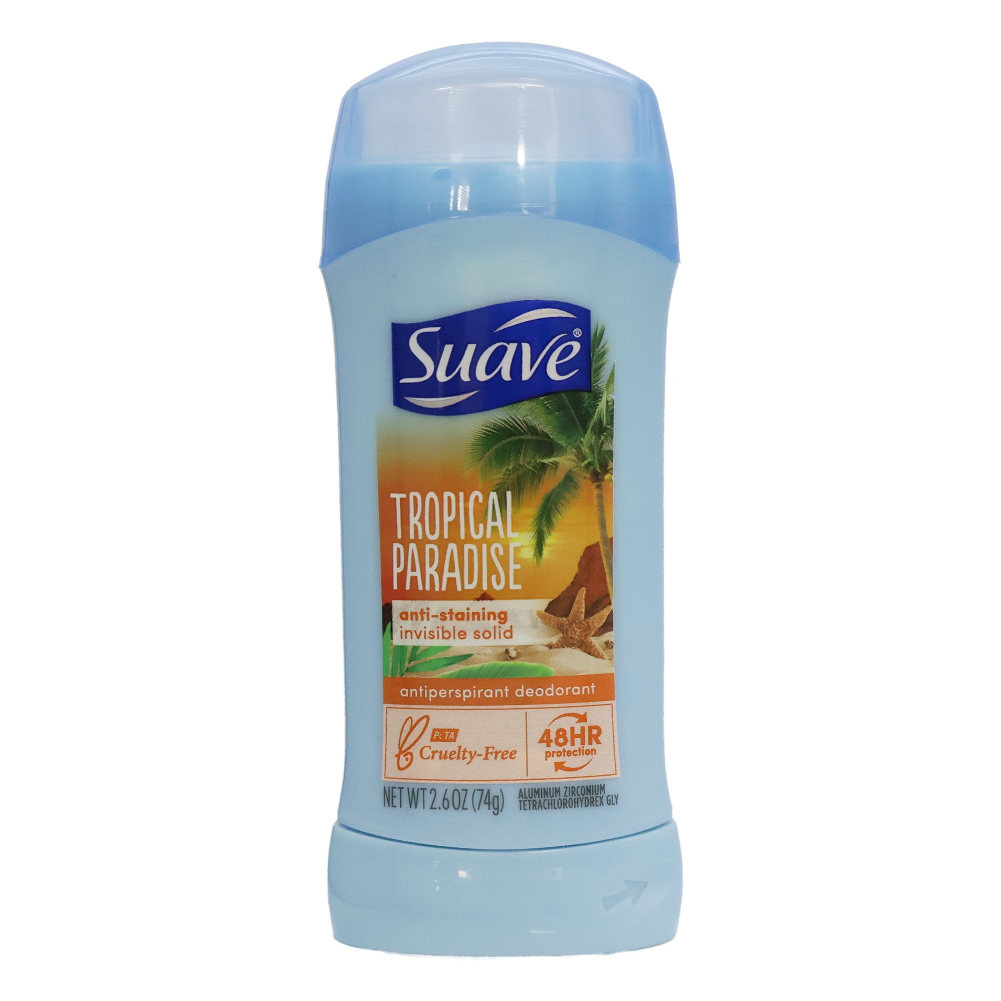 Suave Tropical Paradise 24-Hour Protection, Fresh Scent Invisible Solid ...