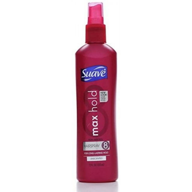 Suave Max Hold Hair Spray 11 fl oz, Non-Aerosol, Unscented, Maximum ...