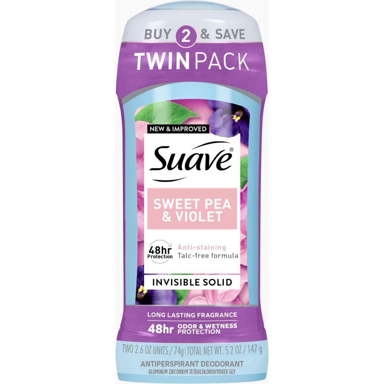 Suave Antiperspirant Deodorant For Women, Invisible 48hr Protection ...