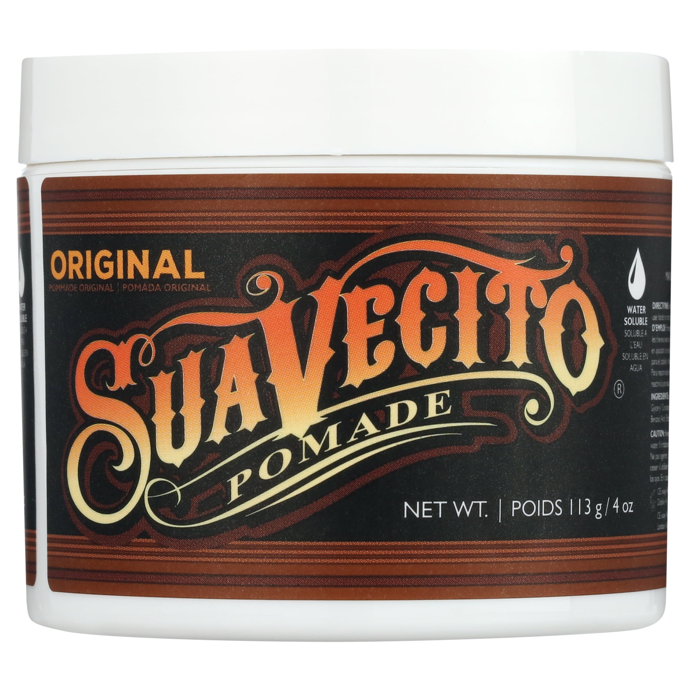 Suavecito Original Hold Pomade, Medium Hold, Smooth Care for All Hair ...