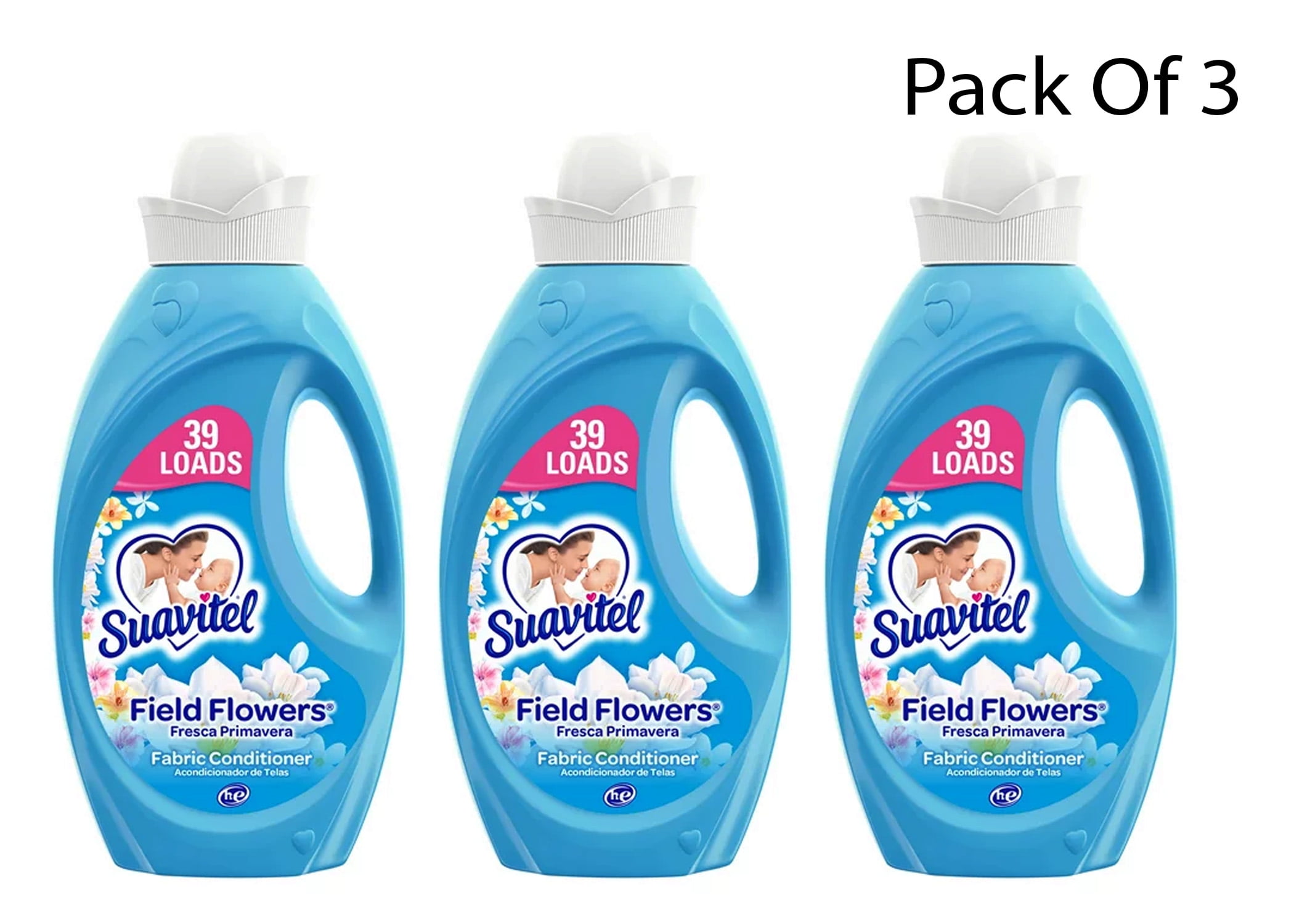 Suavitel Liquid Fabric Softener, Field Flowers, 46 oz (Pack Of 3 ...