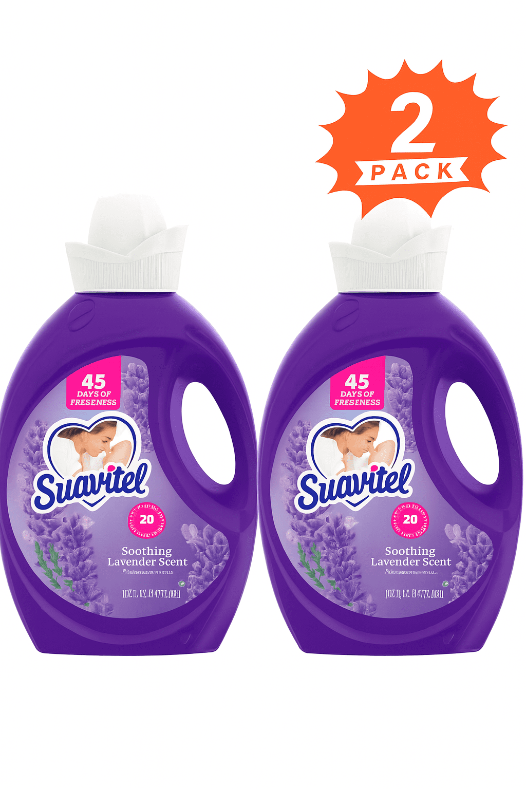 Suavitel Soothing Lavender Scent Liquid Fabric Softener (2 Pack) - 210 ...