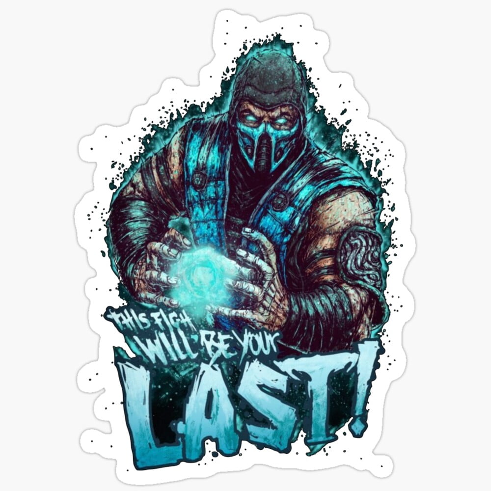 Sub-Zero Mortal Kombat Sticker Phone Decal Water Bottle Stickers Car ...