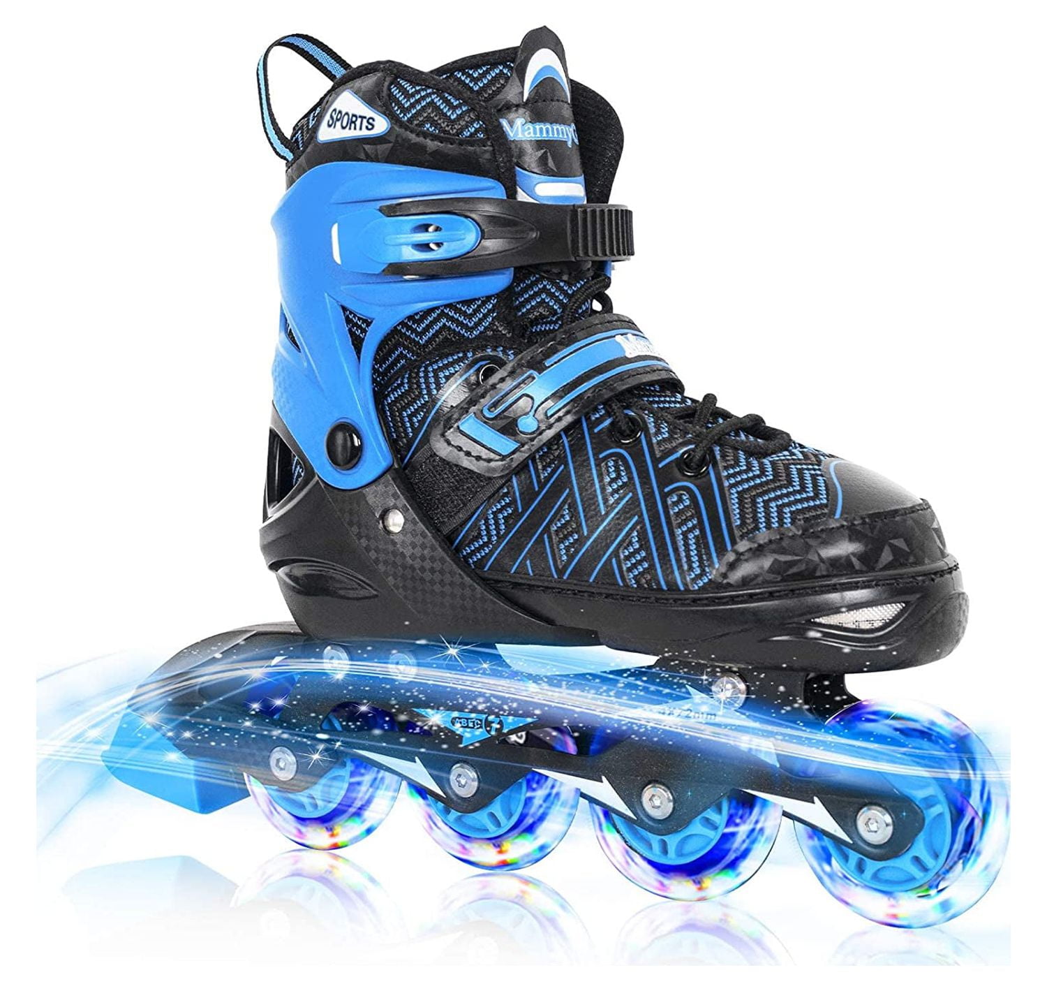 SubSun Boys & Girls Adjustable Inline Skates with Light Wheels, Blue ...