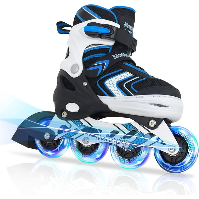 SubSun Girls Inline Skates for Kids and Boys with Light up Wheels Blue ...