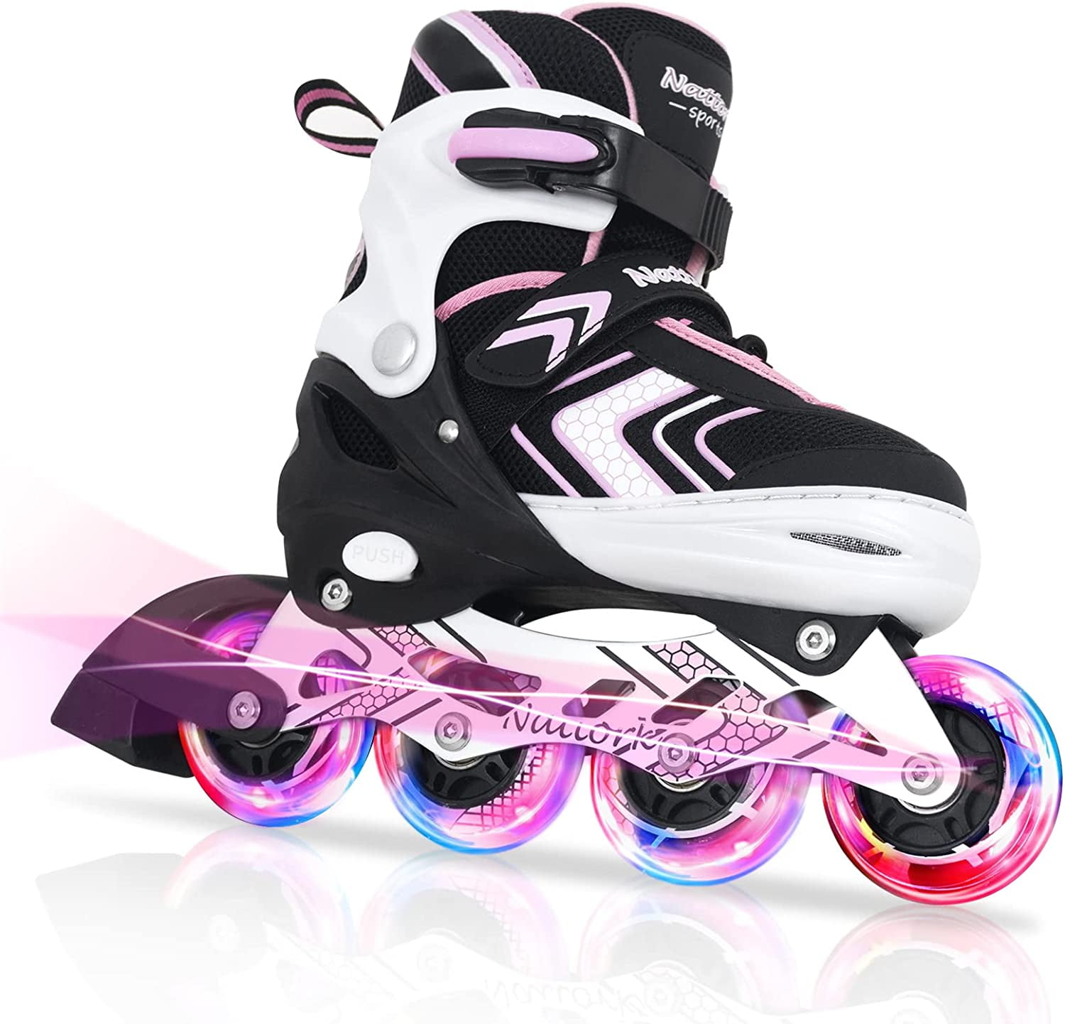 SubSun Rollerblades for Boys and Girls, Light Up Wheels, Adjustable ...