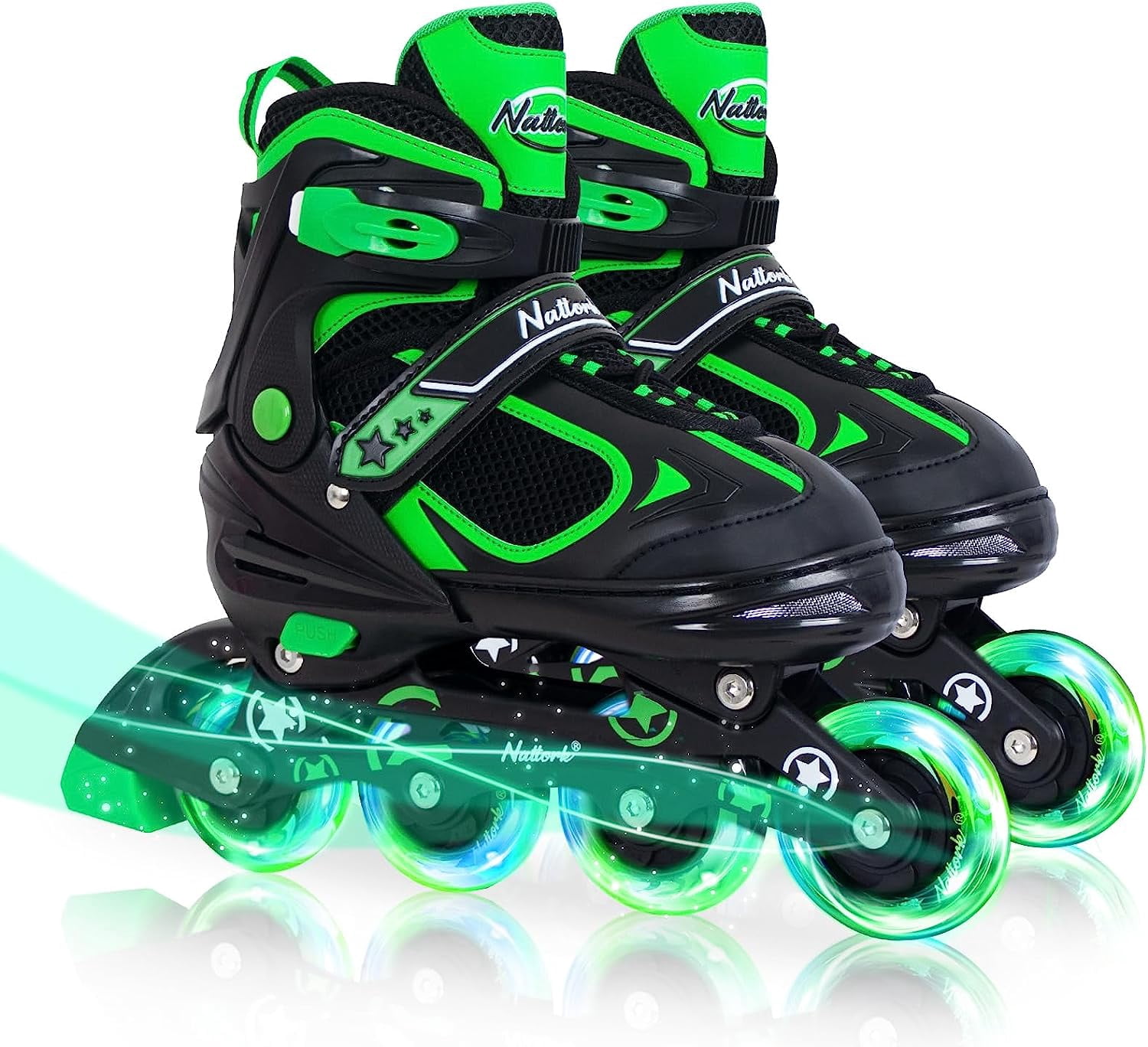 SubSun Kids Toddler Boys Roller Inline Skates Adjustable Size S, Light ...