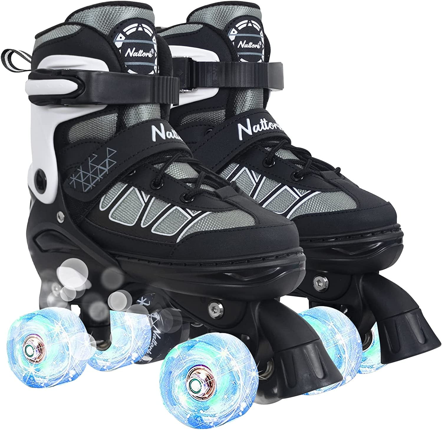 SubSun Beginner Outdoor Rolling Skates for Kids, Adjustable Size, Light ...