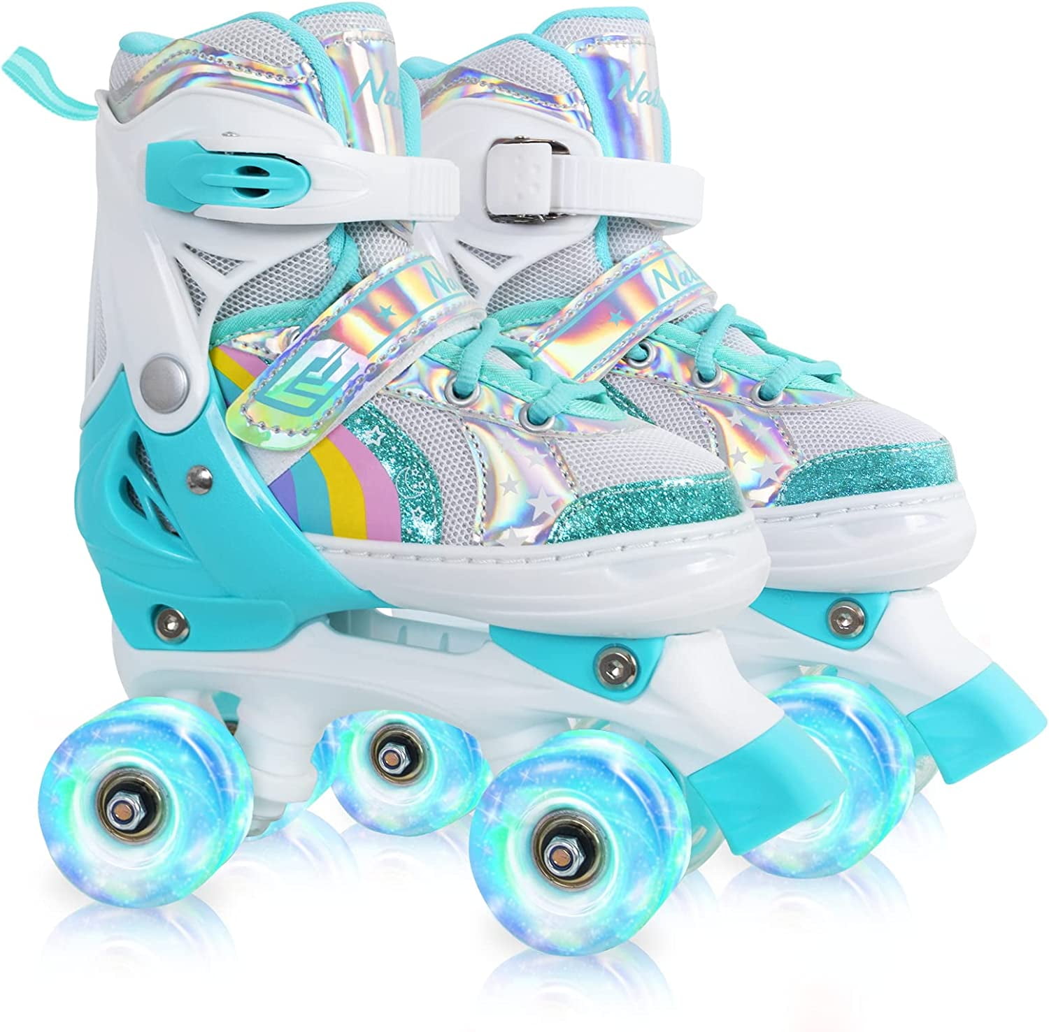 SubSun Outdoor Beginner's Roller Skates with Sure Grip & Light ...