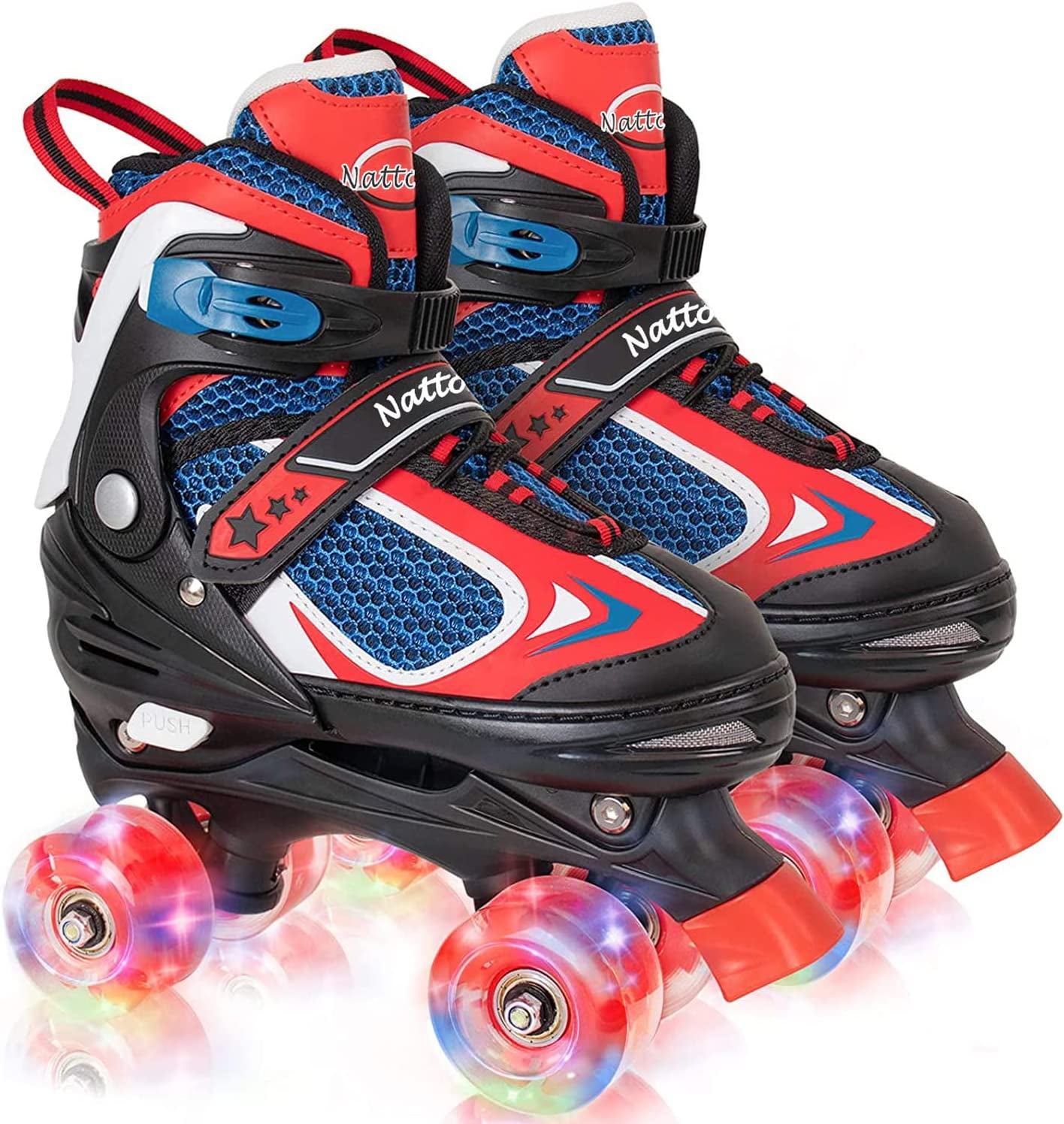 SubSun Roller Skates for Boys Girls Kids 4 Sizes Adjustable Quad Skates ...