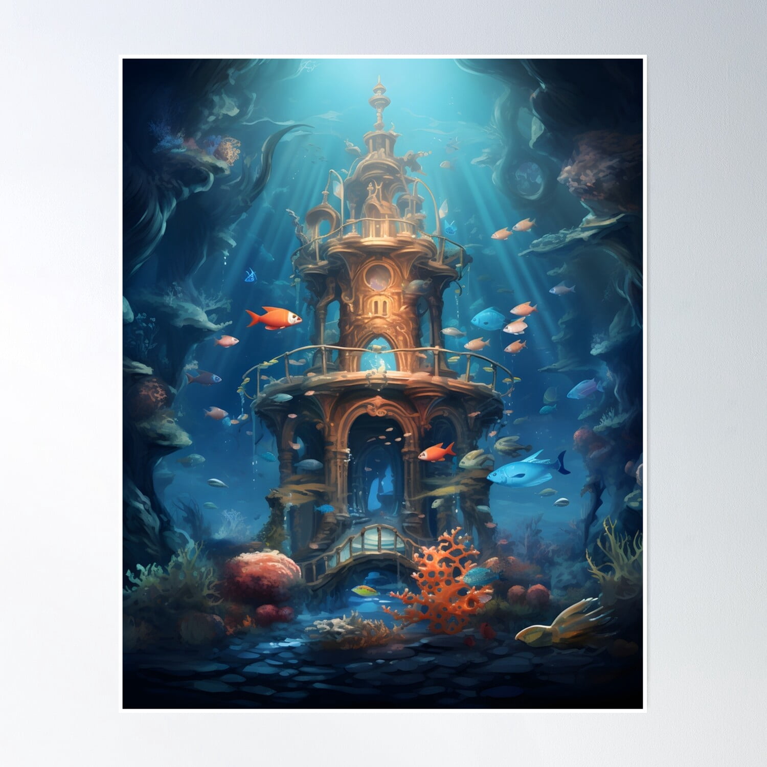 Subaqueous Speculations: Surrealist Undersea Depths Poster Wall Art ...